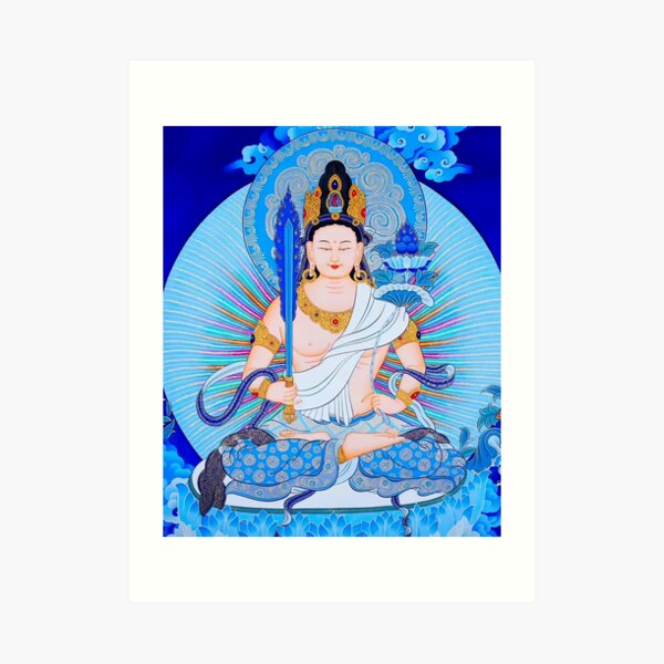 "Bodhisattva Akasagarbha Buddhist Painting Thangka" Art Print for Sale ...