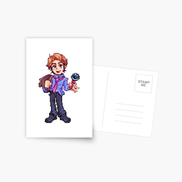 "Senpai Sprite fom Friday Night Funkin" Postcard by Dylanarte | Redbubble