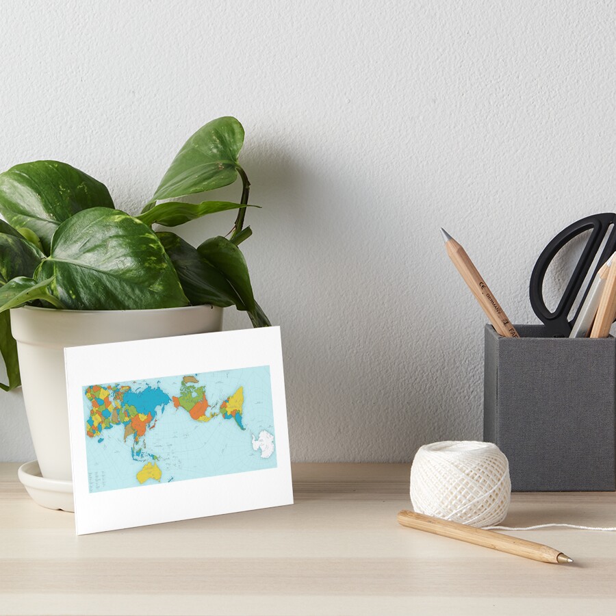 "authagraph world map" Art Board Print for Sale by AsKartongs | Redbubble