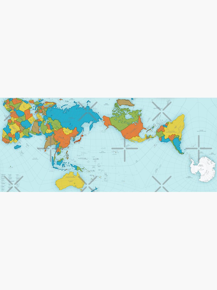 "authagraph world map" Sticker by AsKartongs | Redbubble