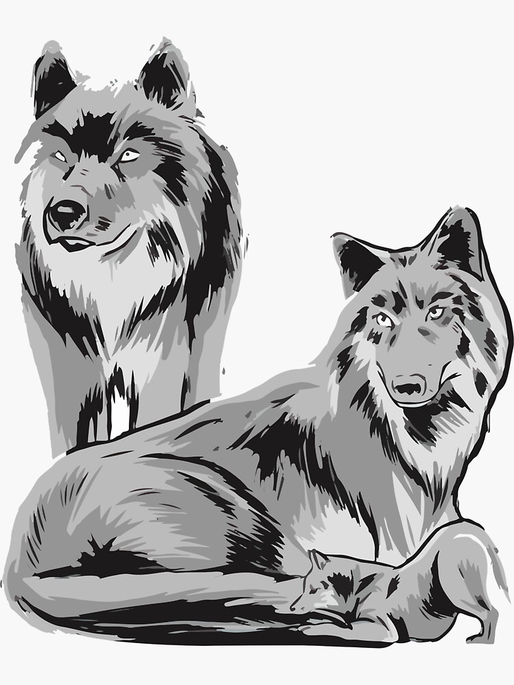 "wolf pack" Sticker by zaher97 | Redbubble