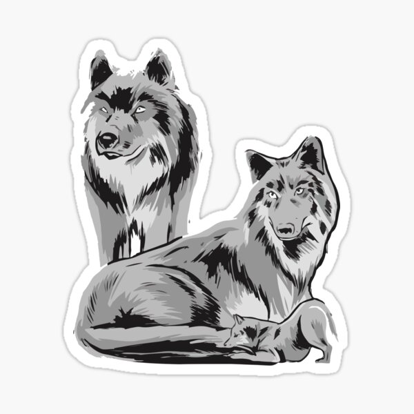 "wolf pack" Sticker by zaher97 | Redbubble