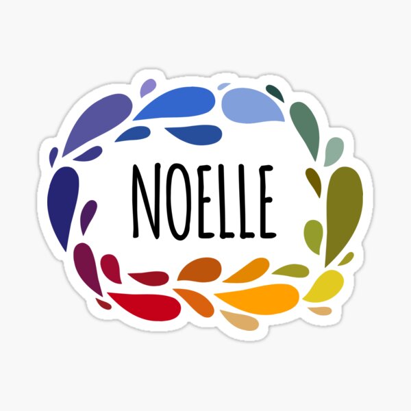"Noelle Name Cute Colorful Gift Named Noelle" Sticker by kindxinn ...