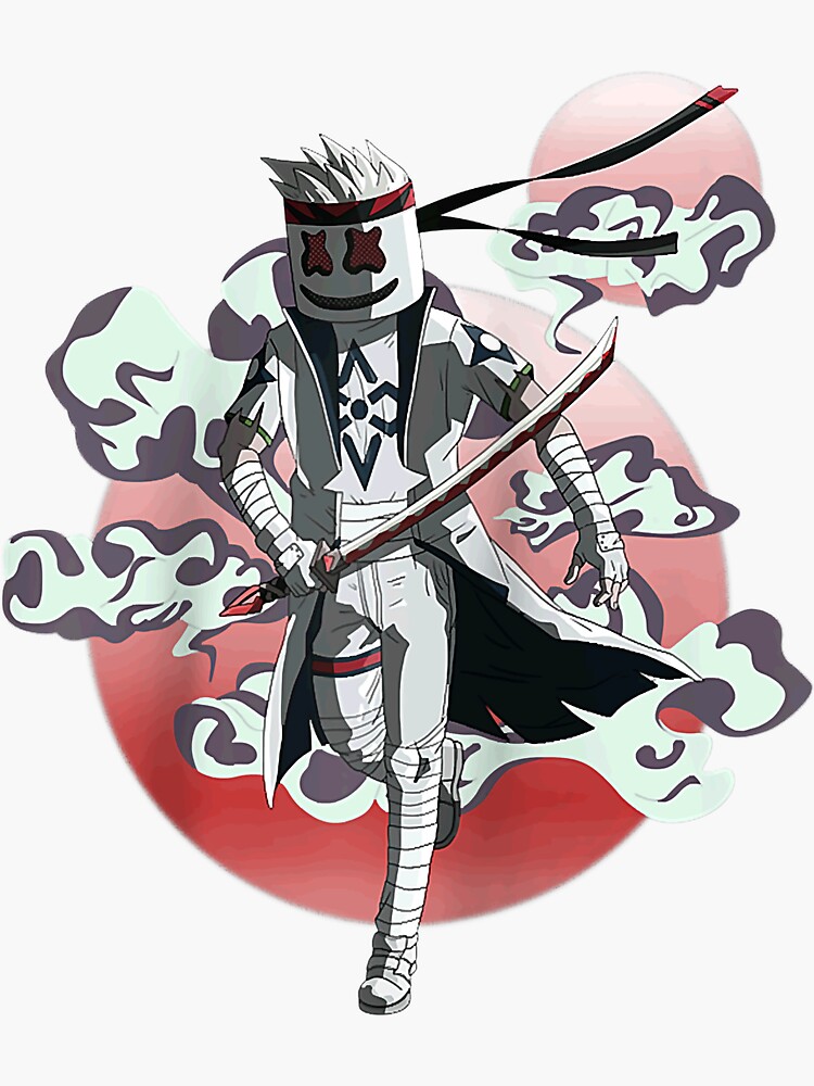 "Marshmello Marshinobi" Sticker by yingpendleton | Redbubble