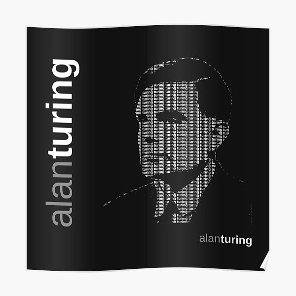 "Alan Turing typographic poster" Poster for Sale by CMYKStudio | Redbubble