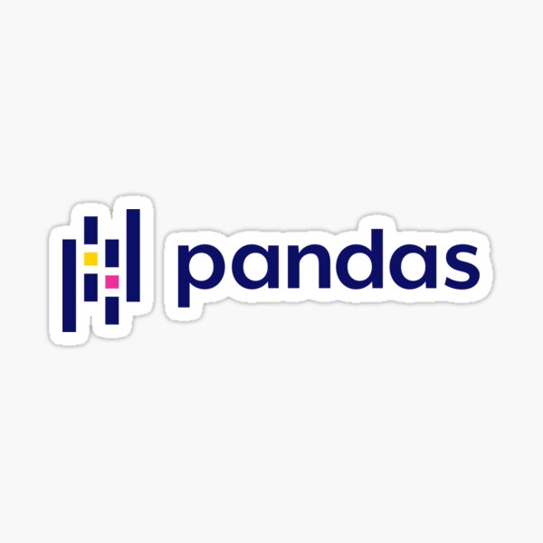 "Pandas Python Horizontal Logo" Sticker by ArtTechTips | Redbubble