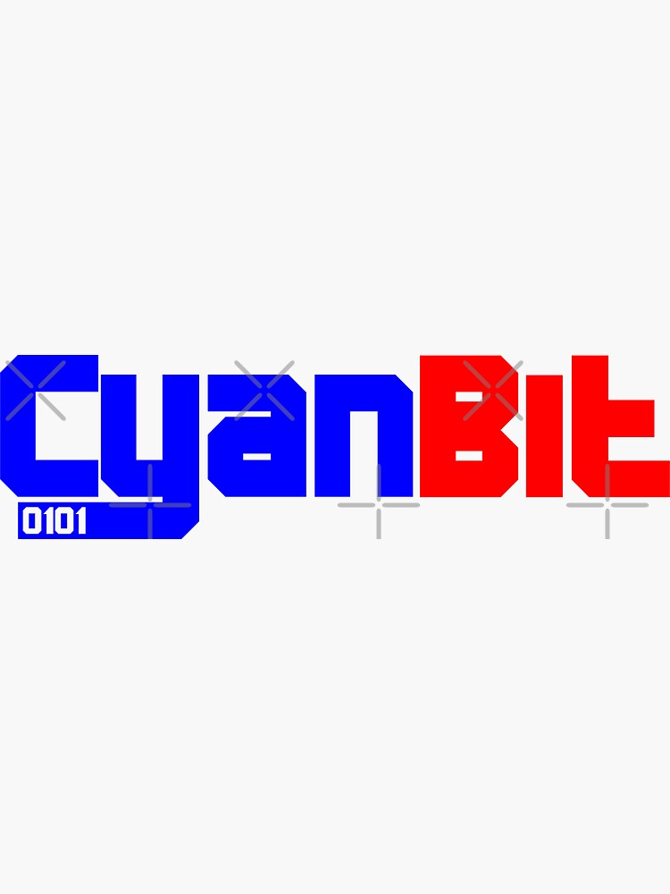 "CyanBit Text Logo" Sticker by CyanBit | Redbubble