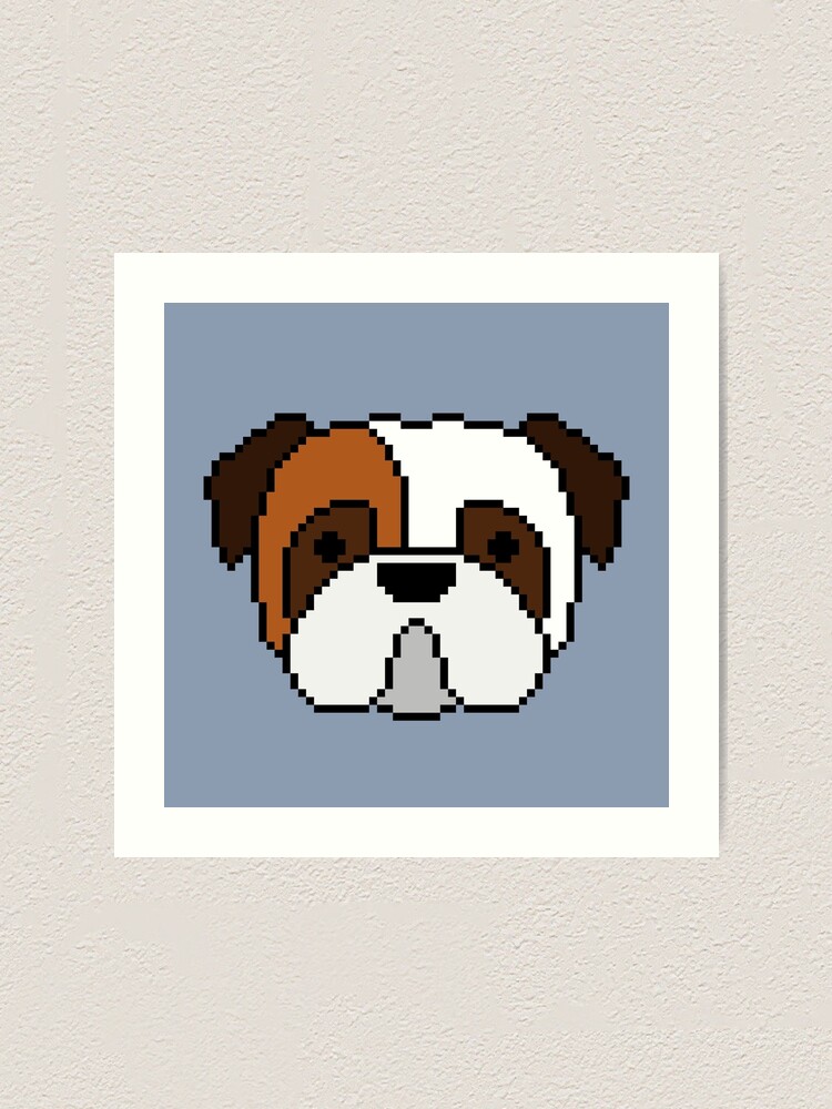 "English Bulldog Pixel Art" Art Print for Sale by SADAL1EN | Redbubble