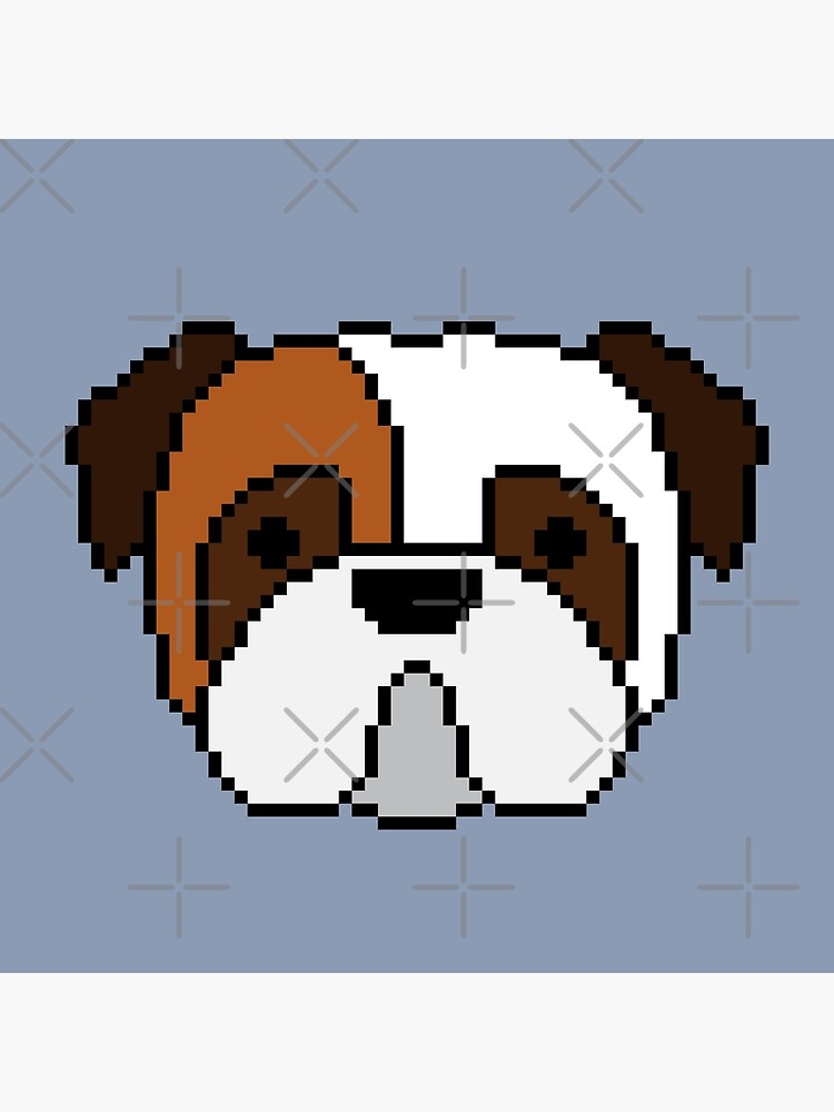 "English Bulldog Pixel Art" Art Print for Sale by SADAL1EN | Redbubble