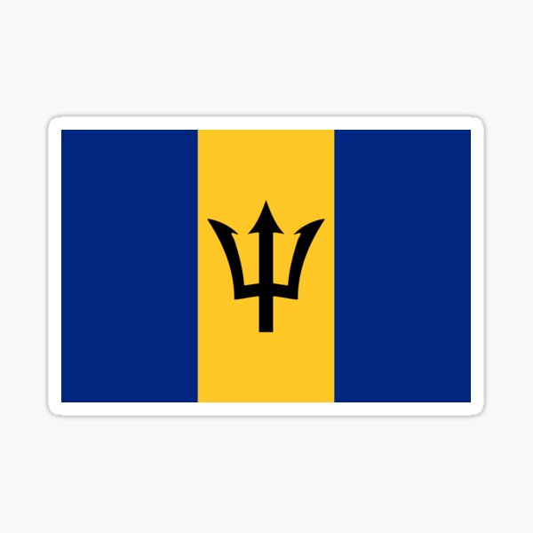 "Flag of Barbados" Sticker for Sale by brigadeiro | Redbubble