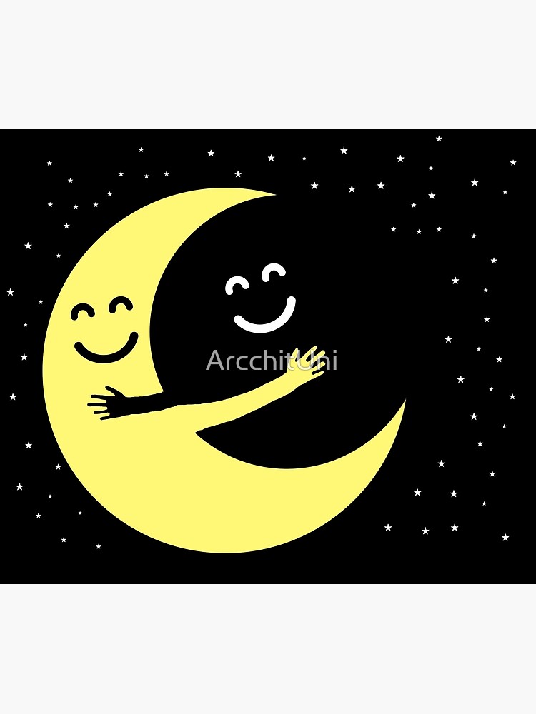 "Space hugging moon" Poster for Sale by ArcchitUni | Redbubble