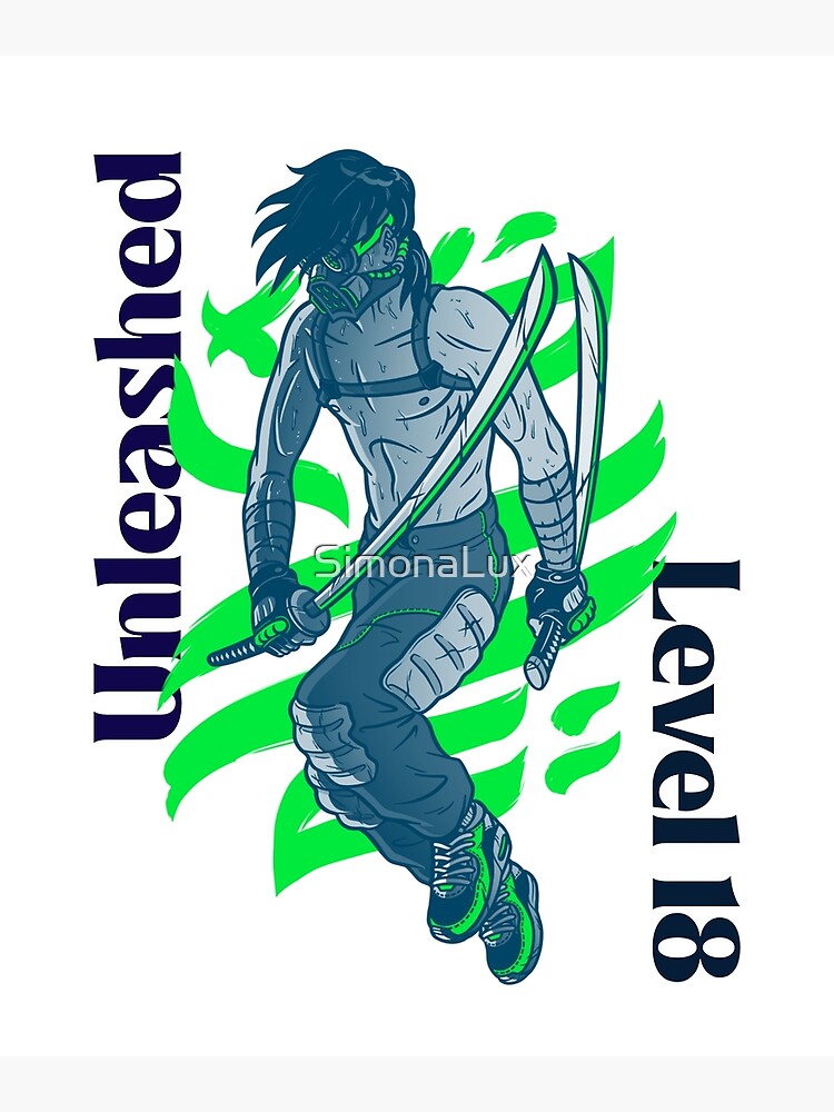 "Unleashed Level 18th Birthday" Poster for Sale by SimonaLux | Redbubble