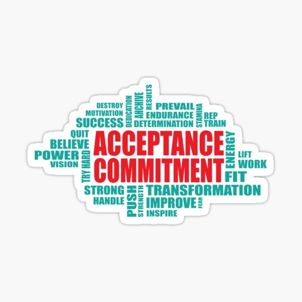 "Acceptance And Commitment" Sticker by ThomasCristal | Redbubble