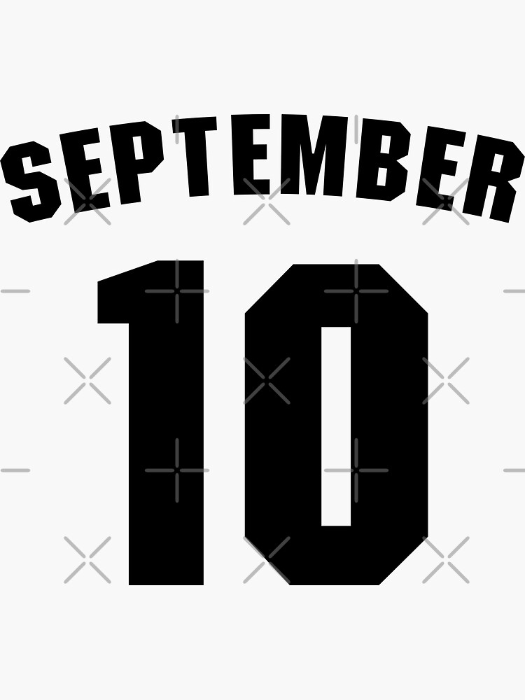 "Date of birth 10 September birthday gift sport design" Sticker by ...