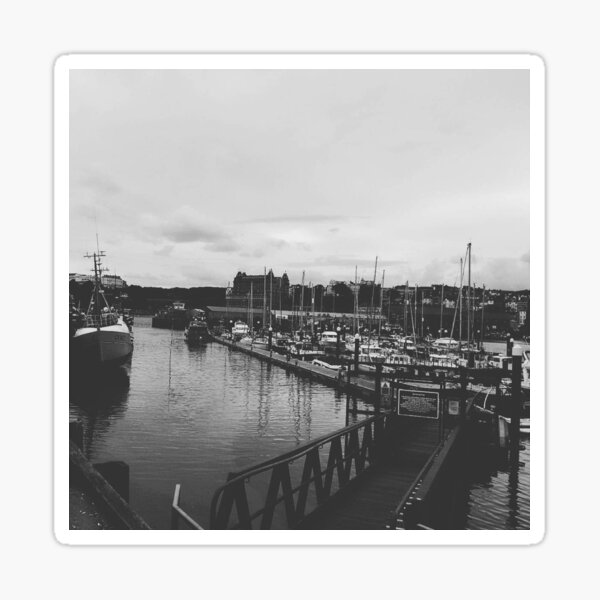 "Harbour and boats " Sticker by Si-inkartworks | Redbubble