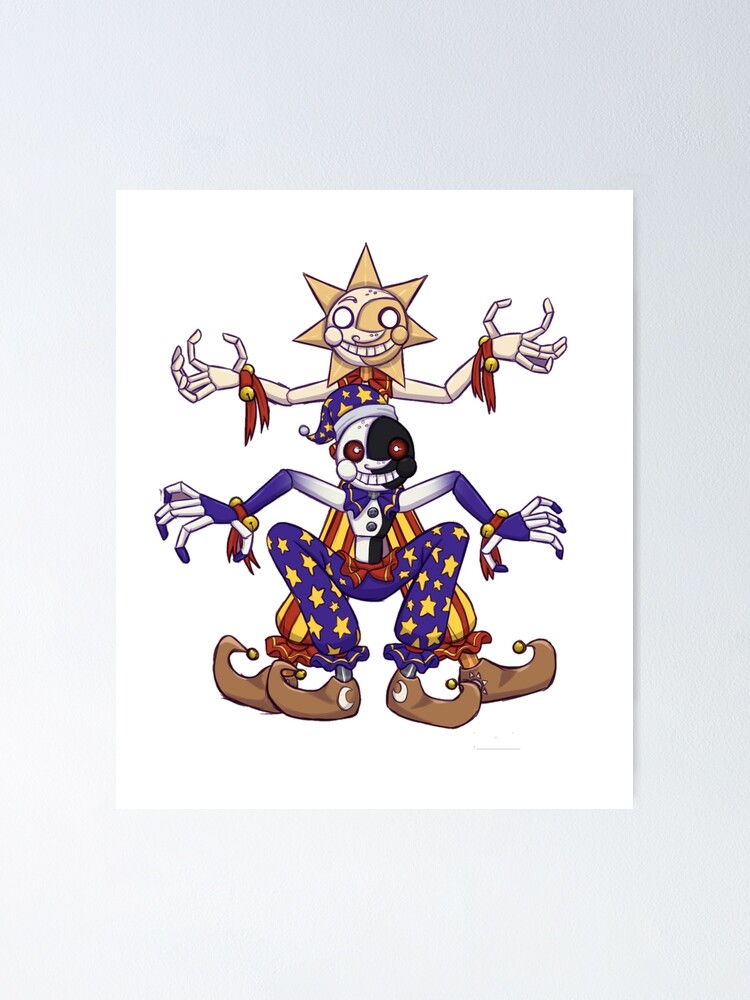 "Fnaf Security Breach Sun And Moon" Poster by Bellla-m | Redbubble