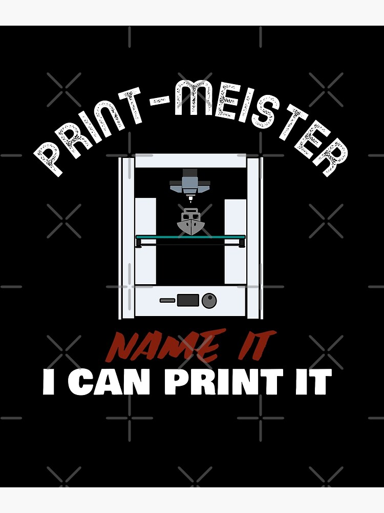 "Print meister graphic design white and red font" Poster by ...