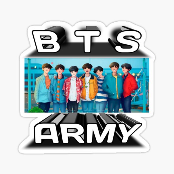 "BTS ARMY," Sticker by Vinodbhore1410 | Redbubble