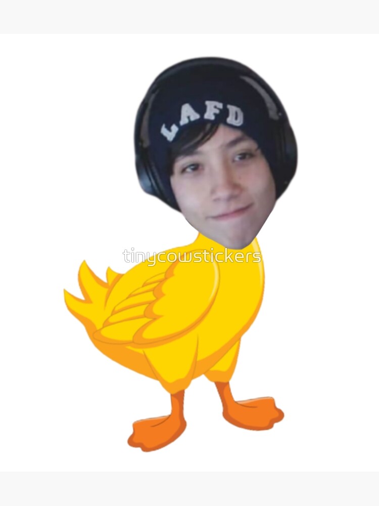 "quackity is a duck confirmed??" Art Print for Sale by tinycowstickers ...