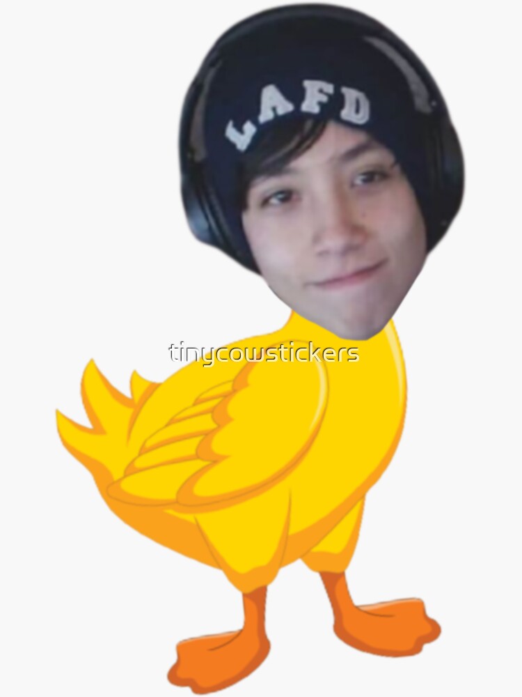 "quackity is a duck confirmed??" Sticker for Sale by tinycowstickers ...