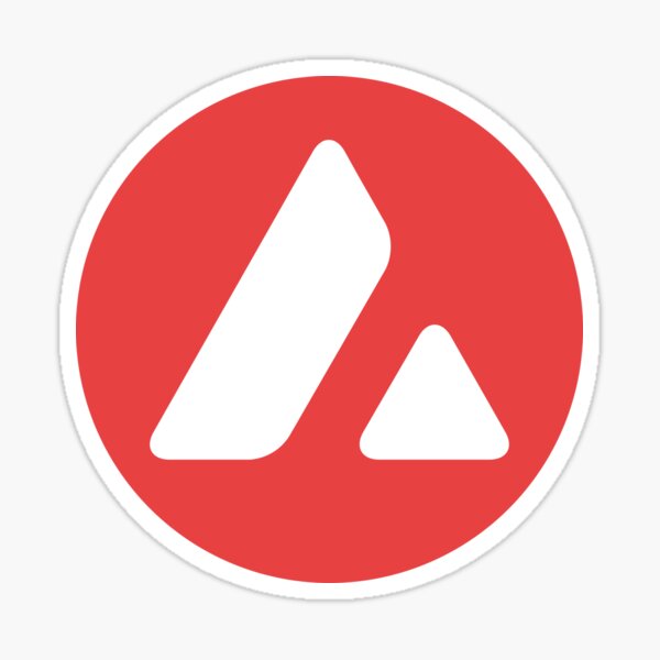"Avalanche AVAX Crypto Logo" Sticker by odyssus | Redbubble