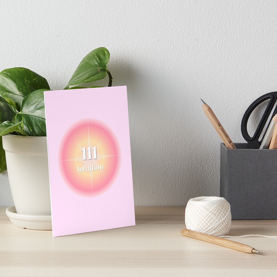 "111 pink angel number star " Art Board Print by RiriDesign | Redbubble