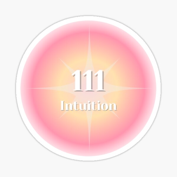 "111 pink angel number star " Sticker by RiriDesign | Redbubble