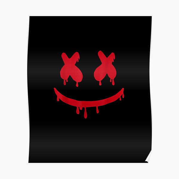 "Red Thunder 4s Tee Smiley Drip Shoes 4 Retro Red Thunder" Poster for ...