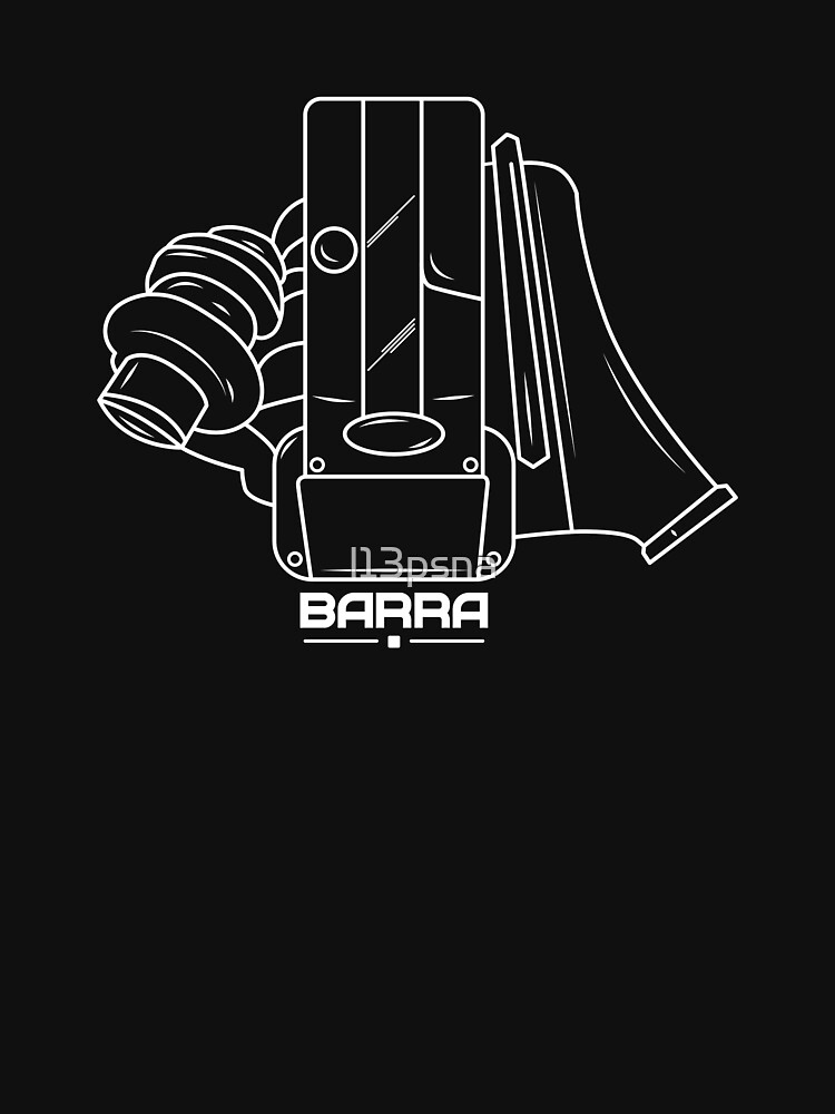 "Minimal BARRA Engine Design" T-shirt for Sale by l13psna | Redbubble ...