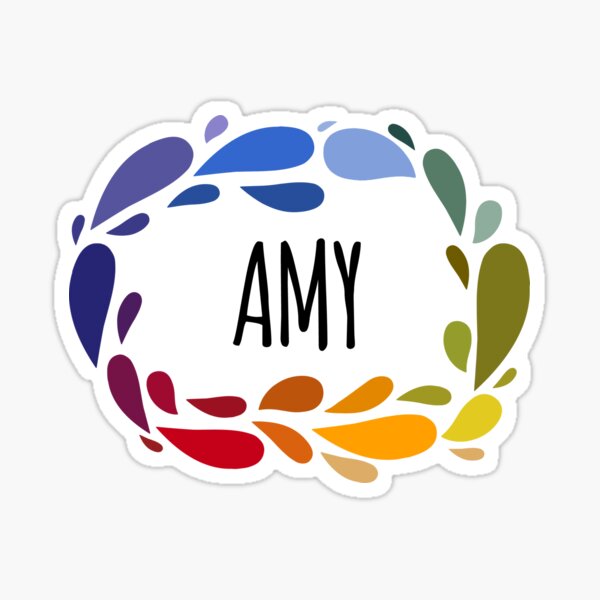 "Amy Name Cute Colorful Gift Named Amy" Sticker for Sale by kindxinn ...