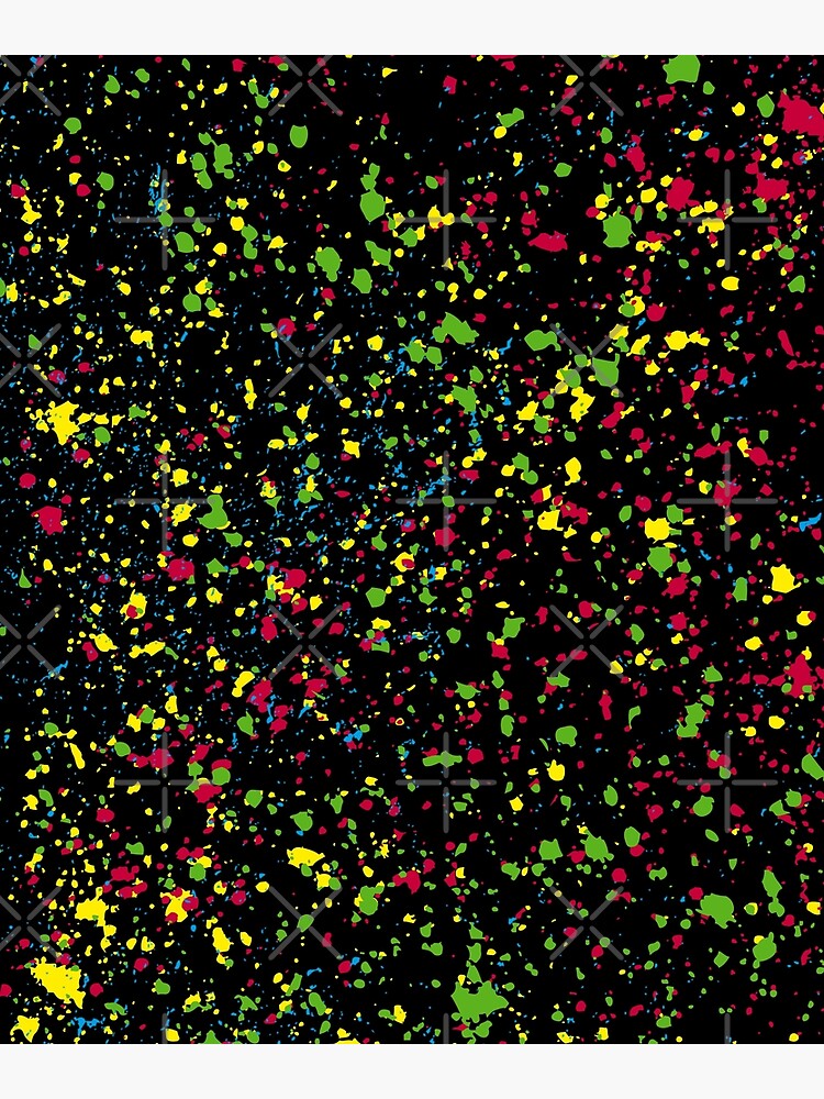 "Rainbow Paintball Splatter Art (Colorful Paint Brush Design)" Poster ...