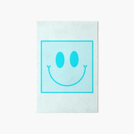 " Sky Blue Square Smiley Face" Art Board Print for Sale by EpicCreation ...