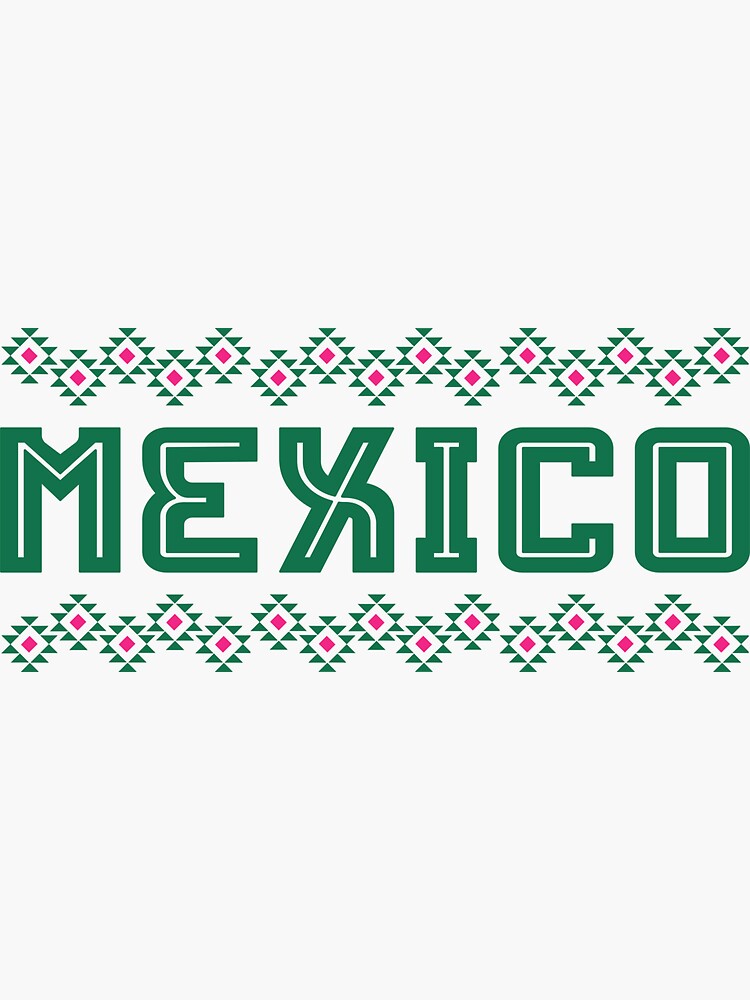 "Mexico National Soccer Team Azteca Design" Sticker by ColombiaStore ...