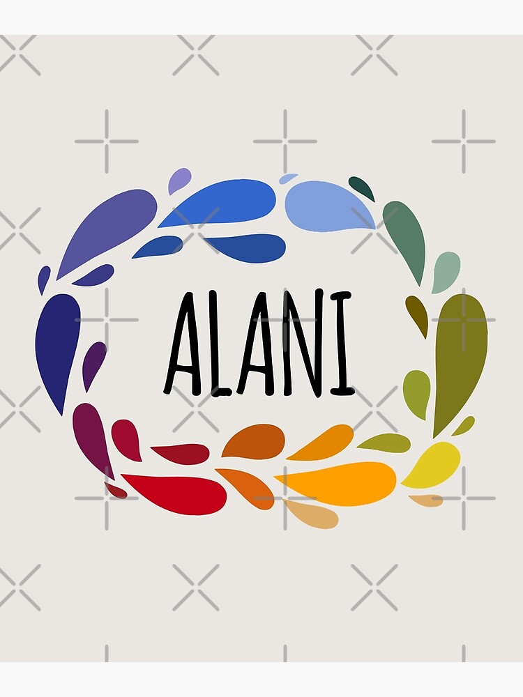 "Alani Name Cute Colorful Gift Named Alani" Poster for Sale by kindxinn ...