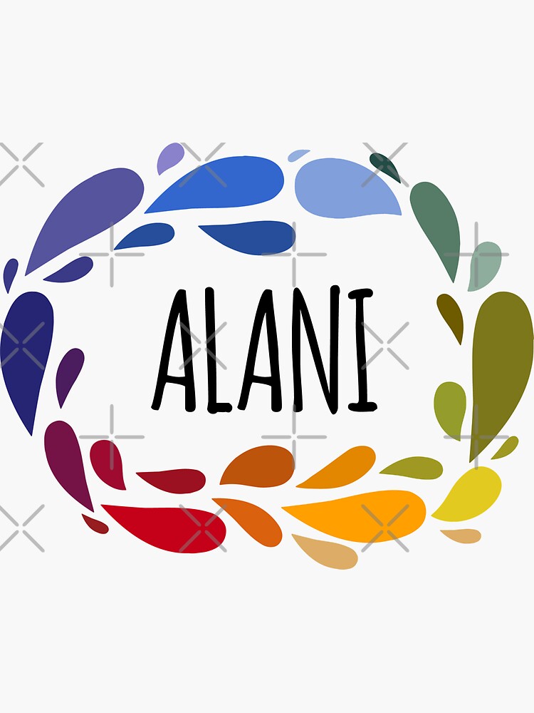 "Alani Name Cute Colorful Gift Named Alani" Sticker by kindxinn | Redbubble