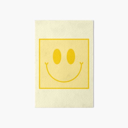 "Yellow Square Smiley Face" Art Board Print for Sale by EpicCreation ...