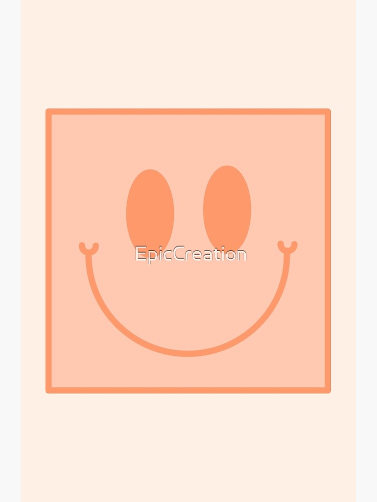 "Orange Square Smiley Face" Poster for Sale by EpicCreation | Redbubble
