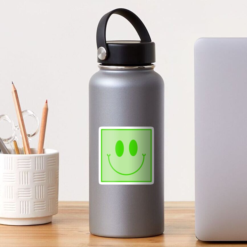 "Green Square Smiley Face" Sticker by EpicCreation | Redbubble