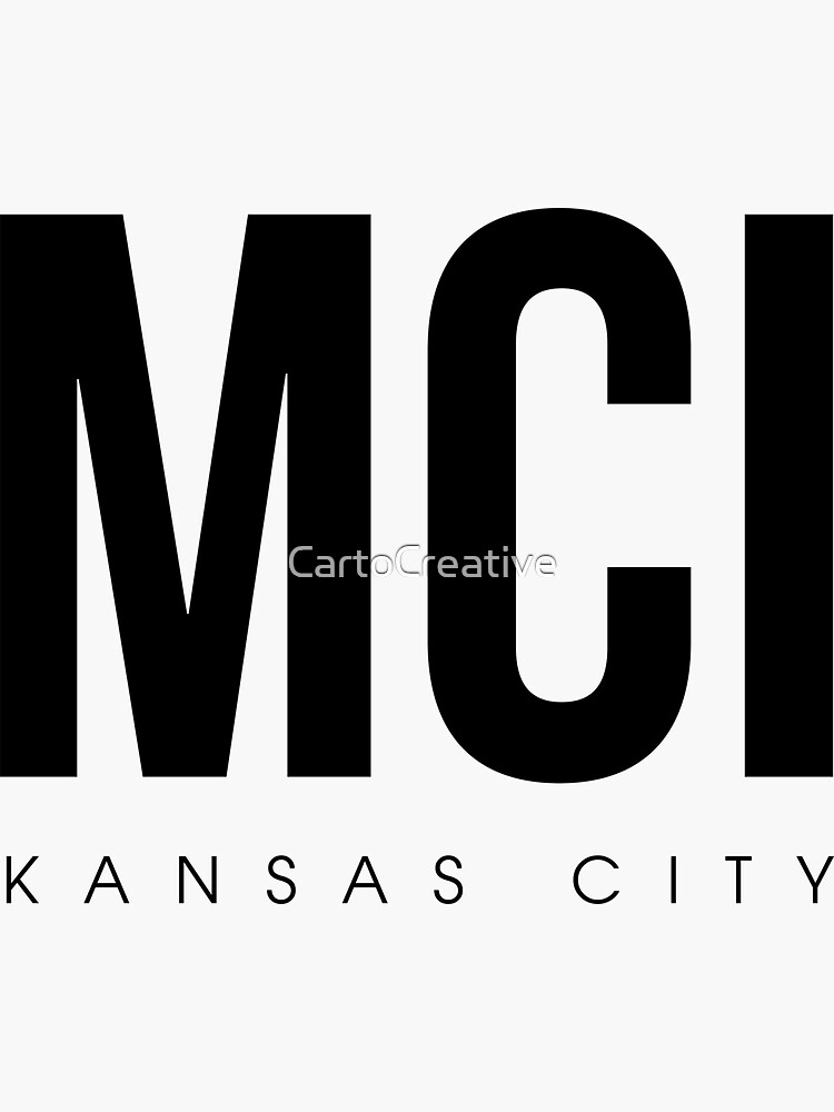 "MCI - Kansas City Airport Code" Sticker by CartoCreative | Redbubble