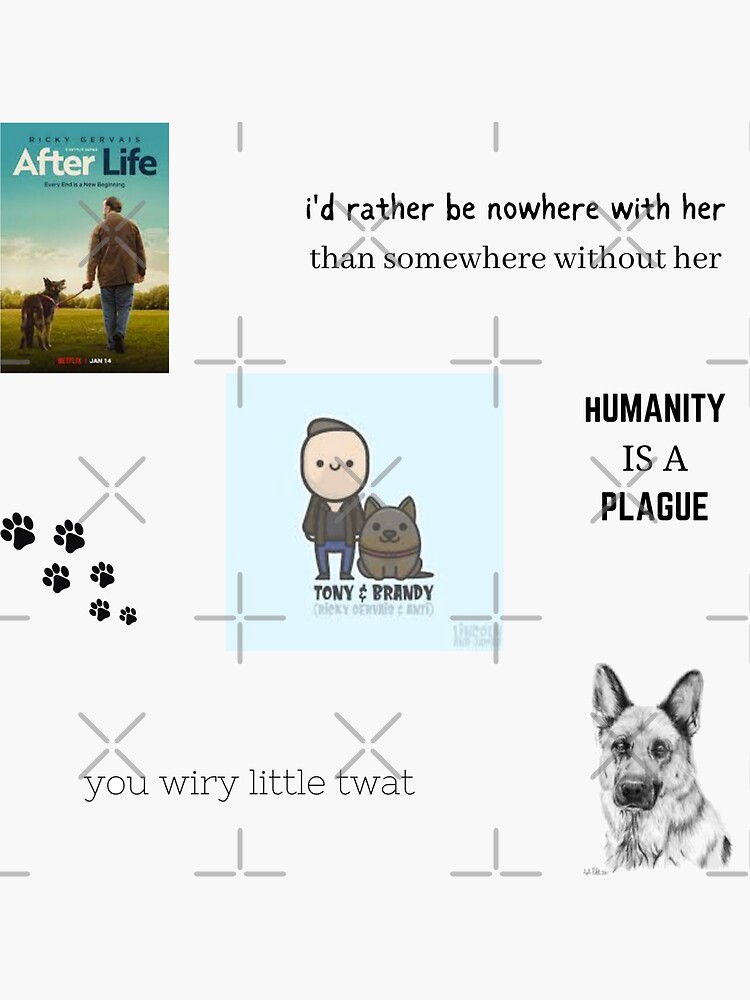 Pegatina «Derek Ricky Gervais Afterlife Quotes and Memorable Moments ...