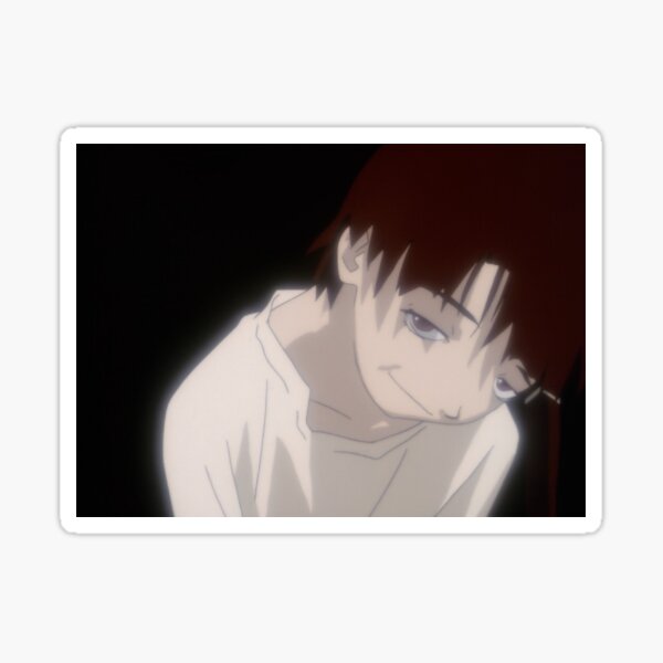 "Serial Experiments Lain - Smug Lain Sticker" Sticker for Sale by Al ...