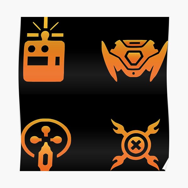 "Raze abilities orange" Poster by Abziii-Designs | Redbubble