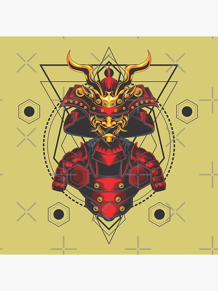 "Samurai Warrior armour and cool demon devil mask" Art Print for Sale ...