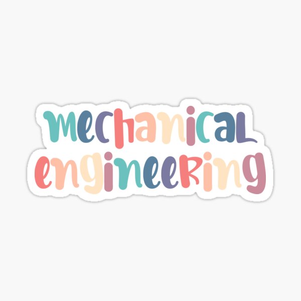 "Mechanical engineering " Sticker for Sale by catevalentini12 | Redbubble