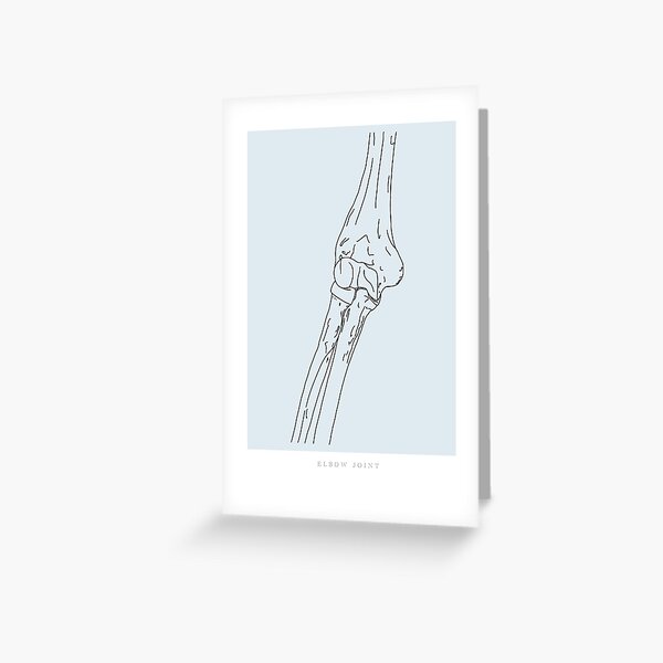 "Elbow Joint Line Art, Minimalist Humeroradial Humeroulnar Skeleton ...