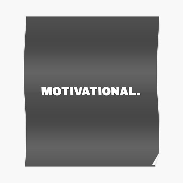 "Motivational One Word Quote" Poster by American-usa | Redbubble