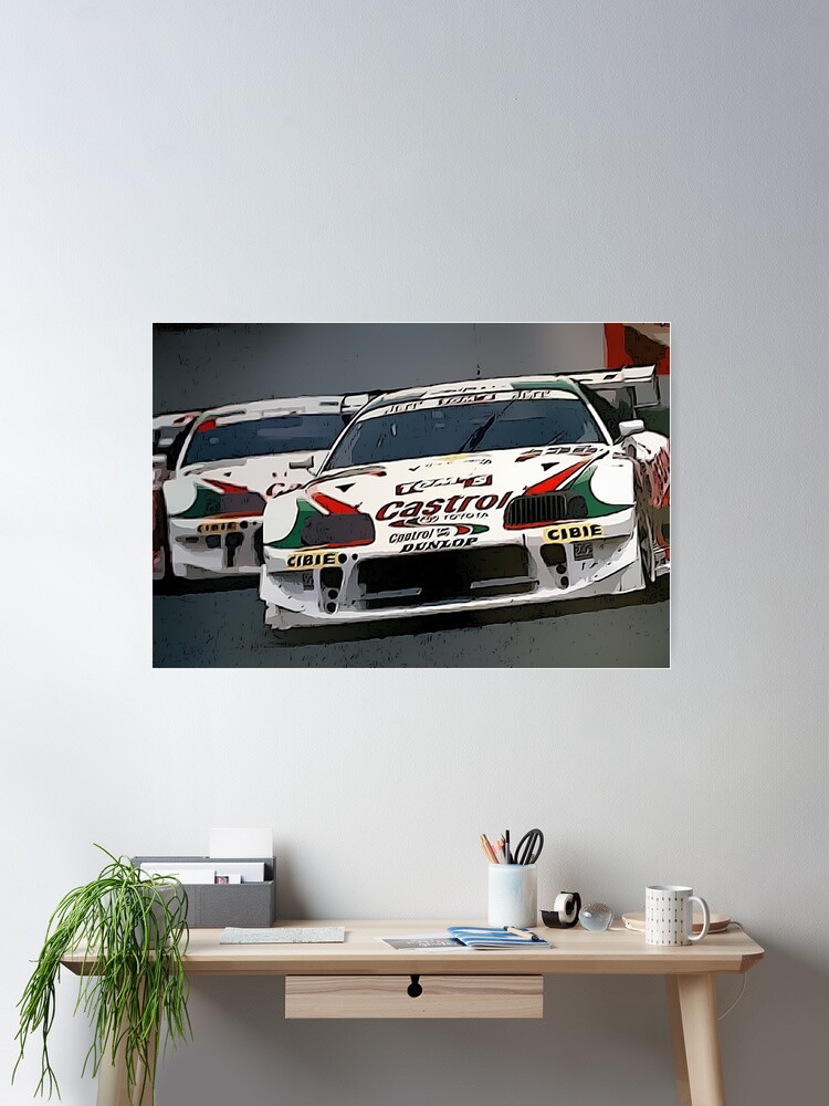 "Castrol Toyota Supra GT500 Racing Car" Poster by JeffReding | Redbubble