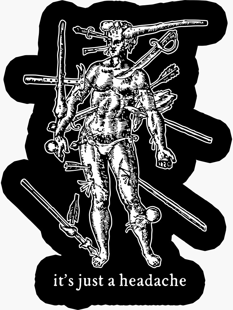 "Just a Headache" Sticker by DeadSexyDesign | Redbubble