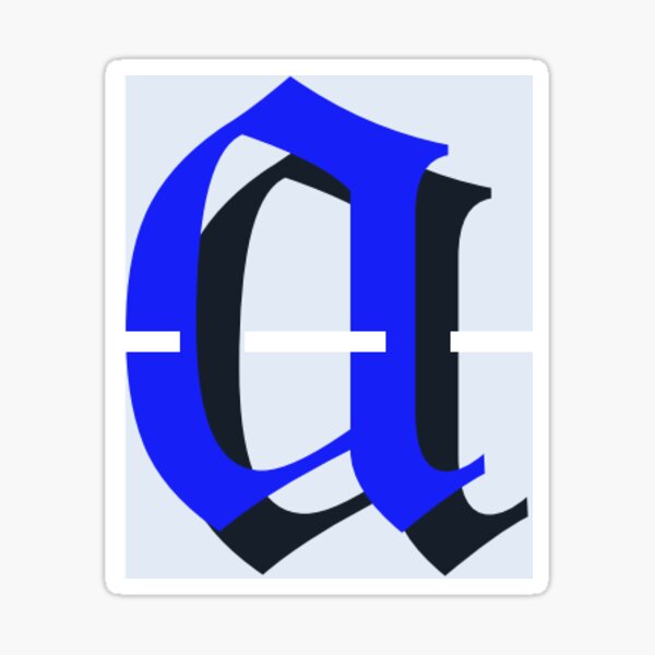 "Blue lowercase letter a" Sticker for Sale by RomainShop38 | Redbubble
