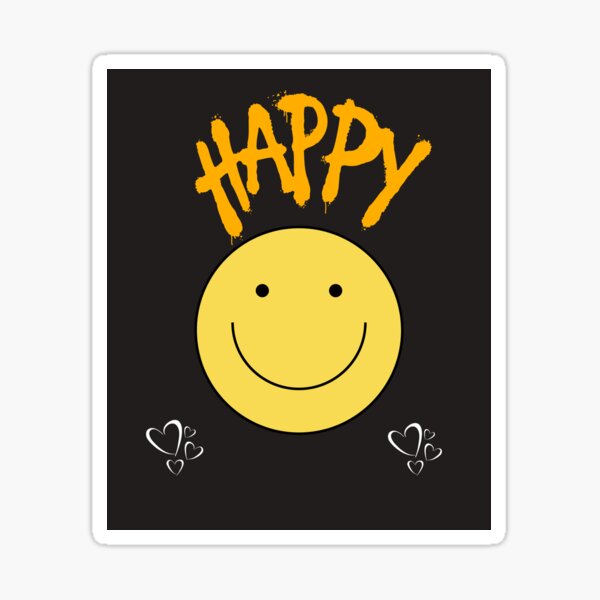 "Happy smile face" Sticker for Sale by AmrMohamedAbde | Redbubble